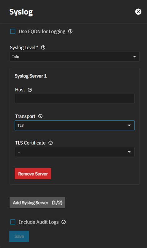 Managing System Logging Truenas Documentation Hub