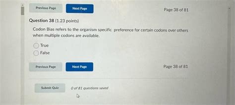 Solved Codon Bias Refers To The Organism Specific Preference Chegg Com