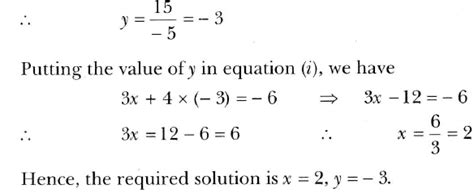 Solve The Following Pairs Of Linear Equations By The Elimination Method And The Substitution