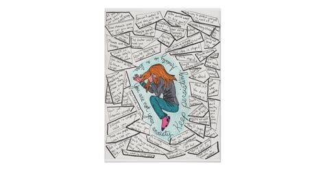 keep persisting anxiety 18x24 poster zazzle