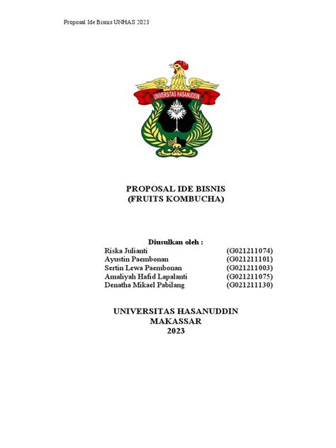 Proposal Ide Bisnis Pmw 2023 Fikss Pdf