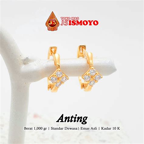 Jual Anting Emas 10 Karat Jepit Simple J5 Ismoyo Shopee Indonesia