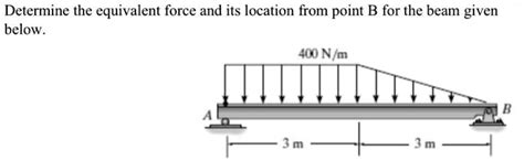 Solved Determine The Equivalent Force And Its Location From Point B