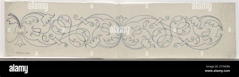 Marie Lippert Hoerner Leaf And Line Ornament Pencil Break Drawing