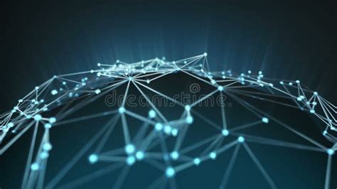 Abstract Network Connections On Dark Background For Technology Concept