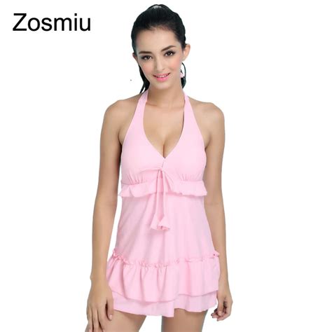 Zosmiu 2018 South Korean Deep V One Piece Swimsuits Sexy Backless