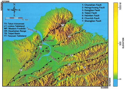 Geomorphic Features Of The Taipei Basin And Its Vicinity Modified From