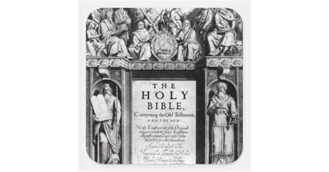 Frontispiece To The Holy Bible Square Sticker Zazzle