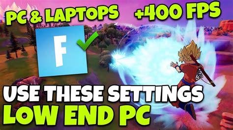 Use These Tweaks To Boost Fps In Fortnite Low End Pc And Laptops