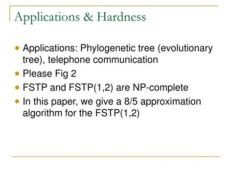 Ppt Full Steiner Tree Problem Definitions Algorithms And