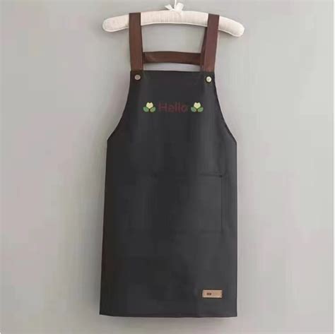 New Apron Kitchen Waterproof Oil Proof Work Clothes Catering Women Art