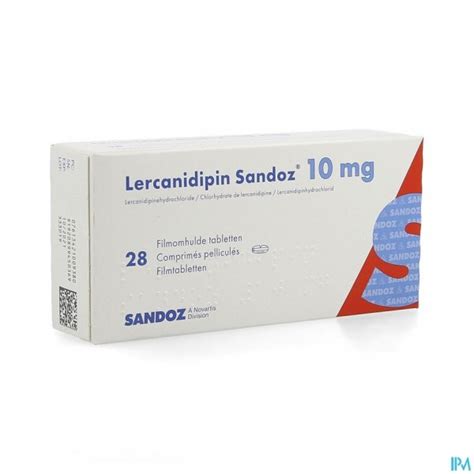 Lercanidipin Sandoz 10mg Comp 28 X 10mg Apotheek Sollie