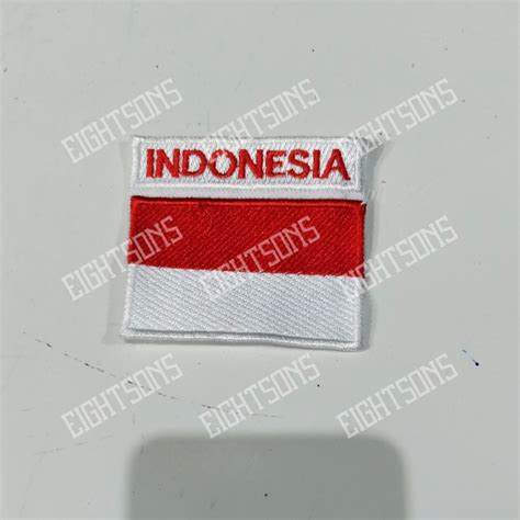 Jual BENDERA BORDIRAN BENDERA MERAH PUTIH TULISAN INDONESIA BENDERA UNTUK PENUGASAN STANDARD TNI