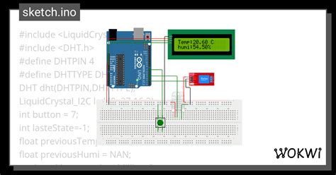 lcd and push boutton wokwi esp32 stm32 arduino simulator