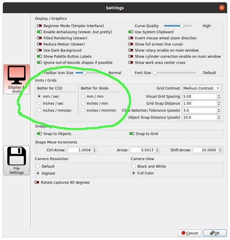 Setup Work Table In Inches Lightburn Software Questions Lightburn