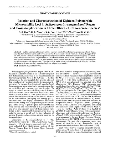 Pdf Isolation And Characterization Of Eighteen Polymorphic