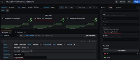 allow access to influxdb tags in stat panel · issue 25291 · grafana