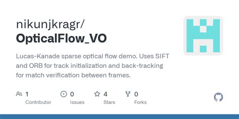 Github Nikunjkragr Opticalflow Vo Lucas Kanade Sparse Optical Flow Demo Uses Sift And Orb