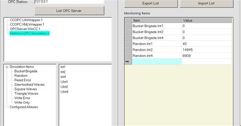 my opc client v6 export and import hadiscada