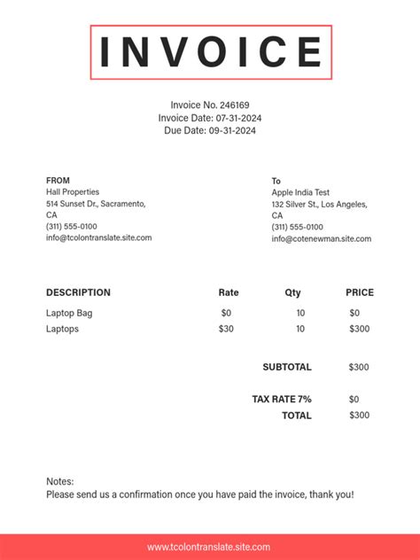 Zero Dollar Item Expense Invoice Pdf