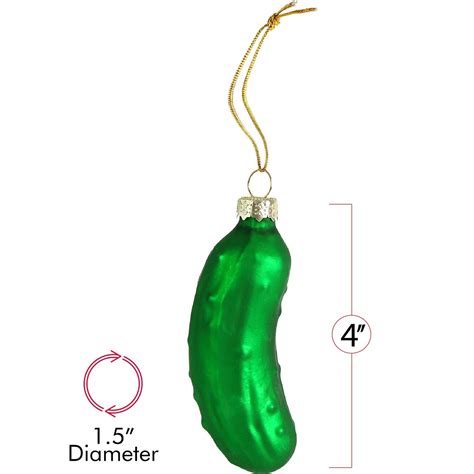 Ornativity Christmas Pickle Tree Ornament Traditional Glass Blown