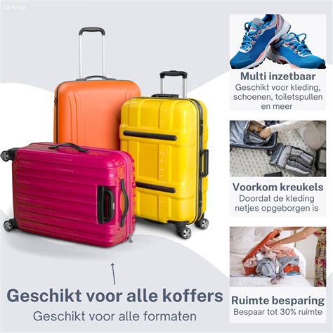 Packing Cubes Koffer Organizer Set 9 Delig Grijs Earkings
