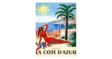 French Riviera Bikini Girl On The Beach France Postcard