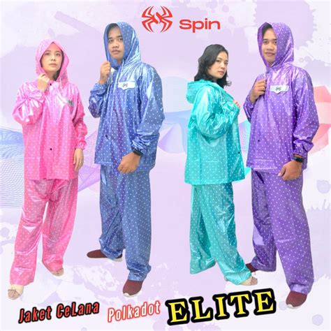Jual Jas Hujan Jaket Celana Elite Polkadot Jas Hujan Polkadot Jaket