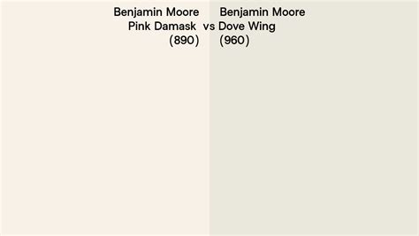 Benjamin Moore Pink Damask Vs Dove Wing Side By Side Comparison