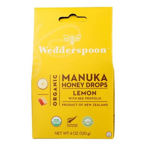 Wedderspoon Drops Organic Manuka 15 Lemon 4 Oz Case Of 1