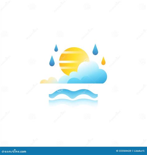Minimalist Weather Forecast Logo Stock Illustration Illustration Of