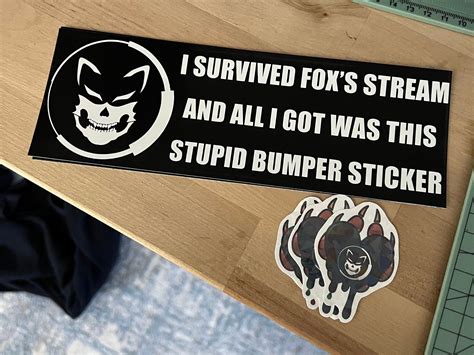 Tpof Fox Bumper Sticker Etsy
