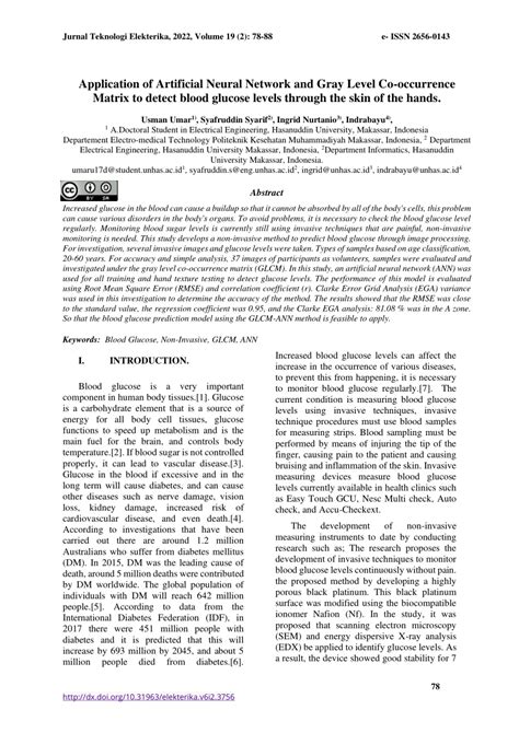 Pdf Application Of Artificial Neural Network And Gray Level Co Occurrence Matrix To Detect