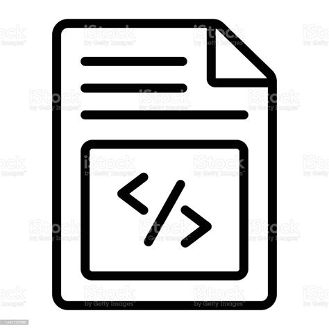 코딩 아이콘 사용자 인터페이스 벡터 일러스트레이션 라인 아트 스타일의 간단한 벡터 기호 및 트렌디 한 기호로 디자인 및 웹 사이트 또는 모바일 앱 0명에 대한 스톡 벡터