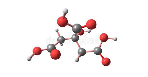 Citric Acid Structure Stock Vector Illustration Of Black 24487989