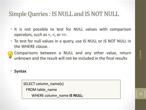 ppt lecture6 data manipulation in sql simple sql queries powerpoint presentation id 6646788