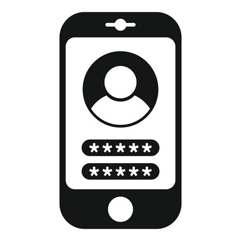 Phone Password Protection Icon Simple Vector Personal Login 20248583 Vector Art At Vecteezy