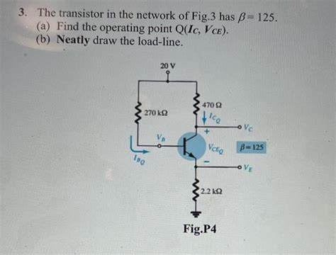 Solved 3 The Transistor In The Network Of Fig 3 Has β125