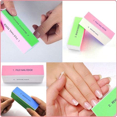 4 Steps Nail Buffer Nail Buffer File 4 Steps Grinding Polishing Block Medicure Pedicure Nail
