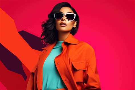 Premium Photo South Asian Girl On Colored Background
