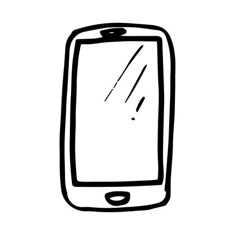 Hand Drawn Smartphone Symbol Doodle Icon Vector Illustration For Print Web Mobile And