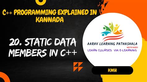 Static Data Members In C Class 20aarav Learning Pathashala Youtube