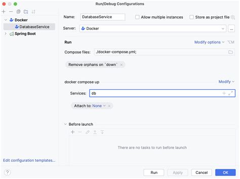 使用 Docker Compose 运行和调试 Spring Boot 应用程序 Intellij Idea 文档