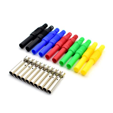 5colors Insulated Safety Shrouded 4mm Female Banana Plug