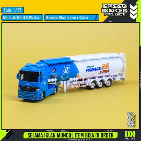 Jual Welly Super Haulier Custom Mercedes Benz Actros Truck Trailer