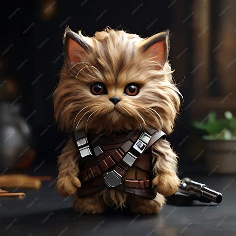 Premium Photo Chewbacca In Cat Formstarwars Themehyper Realistic