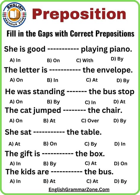 Learn 45 Prepositions Exercises With Answers