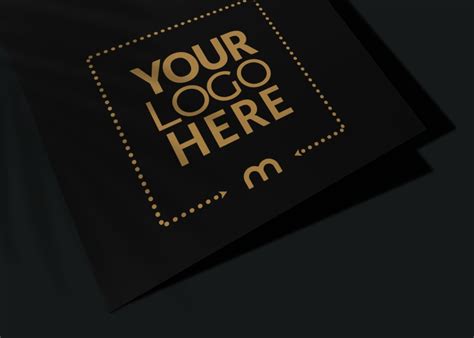 Dark Mockup Scene For Light Logo Mediamodifier