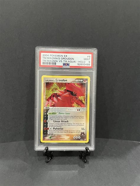 Team Magmas Groudon 2004 Ex Team Magma Vs Team Aqua 0995 Holo Psa 9