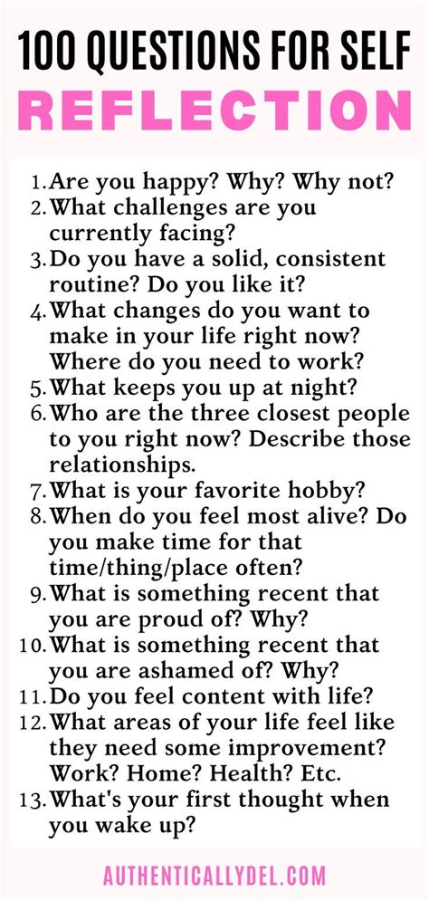 100 Questions For Self Reflection Funny Questions Questions To Ask